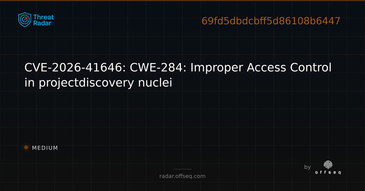 CVE-2026-41646: CWE-284: Improper Access Control in projectdiscovery ...